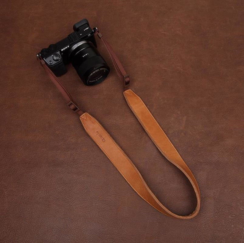 Light Brown Handmade DSLR Leather Camera Strap - 2298 – icambag