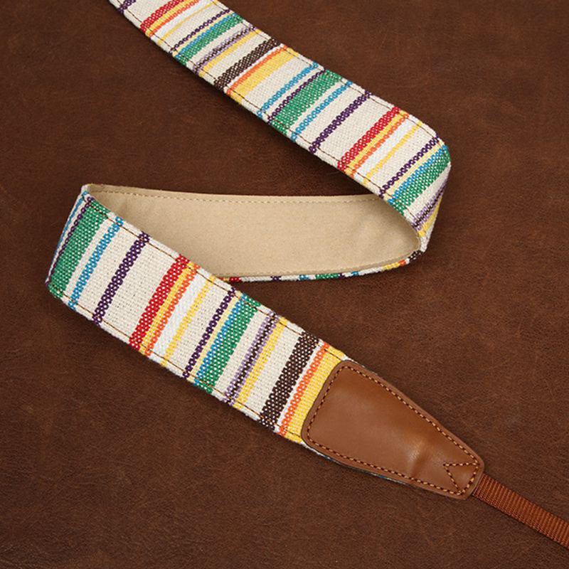 Soft Cotton DSLR Camera Stripe Handmade Leather In Bohemia CS063 – icambag